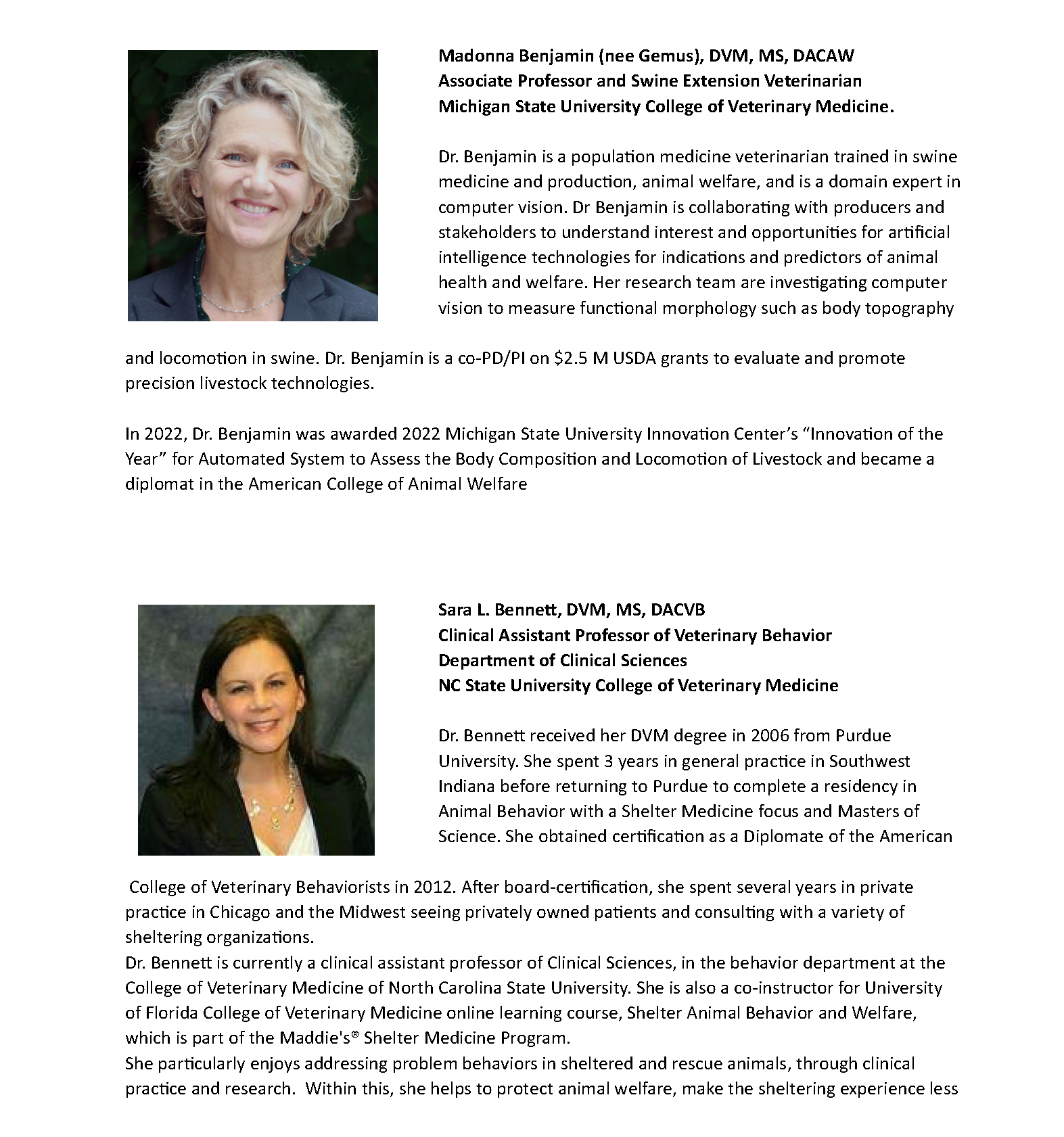 ACAW Short Course | College of Veterinary Medicine